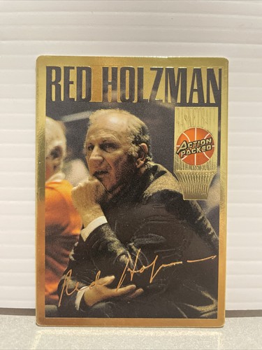 1994 Action Packed Red Holzman Gold Signature #4 Basketball Card ...