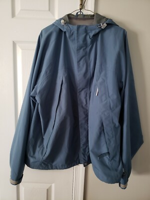 Woolrich Discovery Channel Quest Mens Large Blue Full Zip Rain Jacket ...