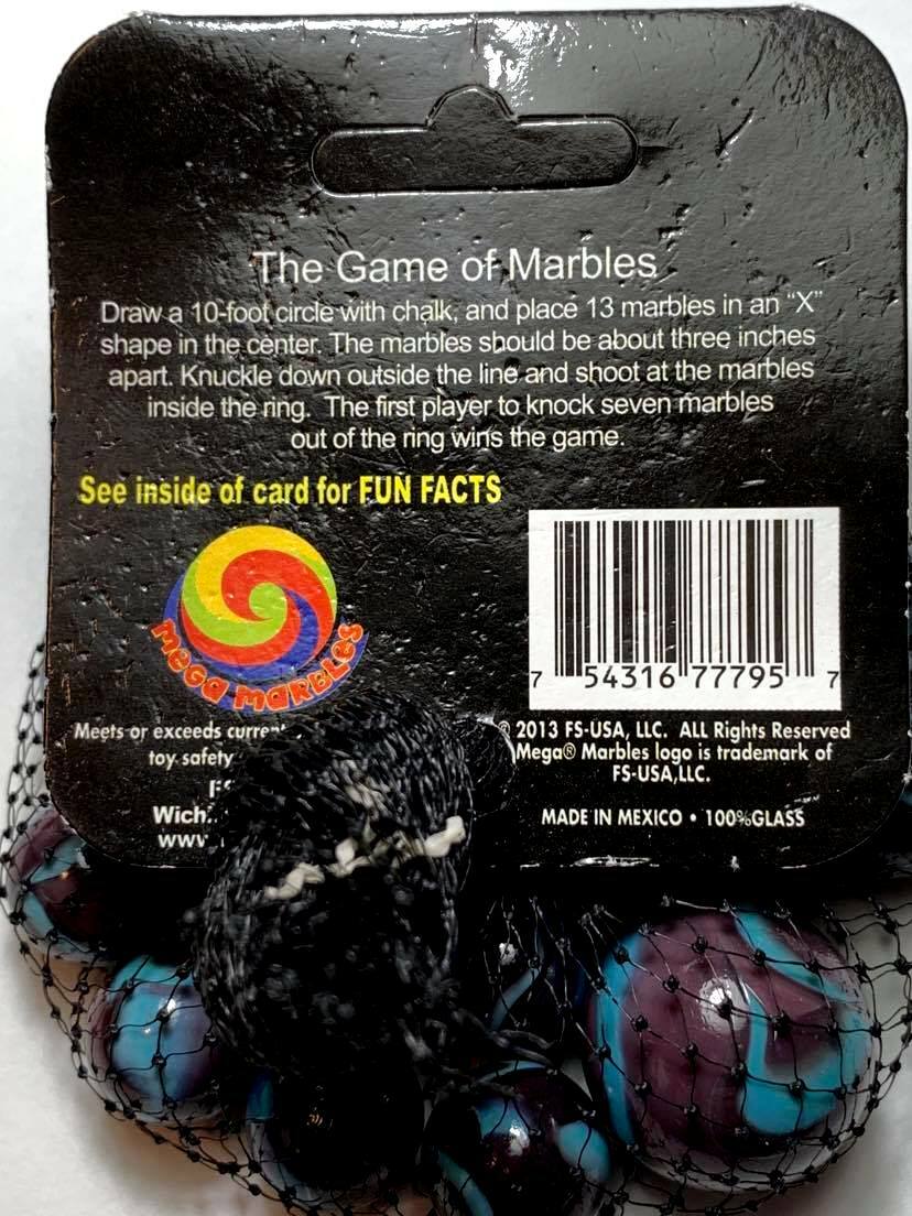 Bag of 25 Werewolf Glass Mega Marbles 24 Players 16mm - 1 Shooter 25mm ...