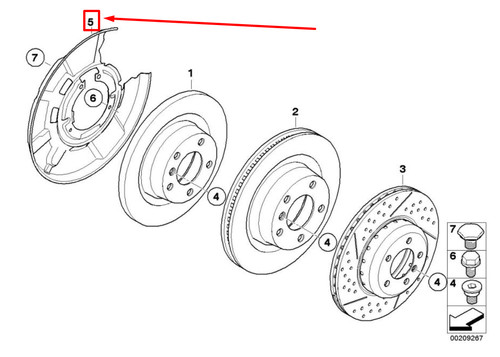 NEW BMW 1 E88 REAR RIGHT BRAKE DISC PROTECTION 34216792248 6792248 ...