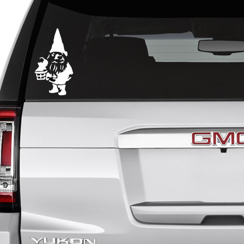 Gnome Garden Decal Sticker for Auto Car Window Bumper Wall Art Decor ...