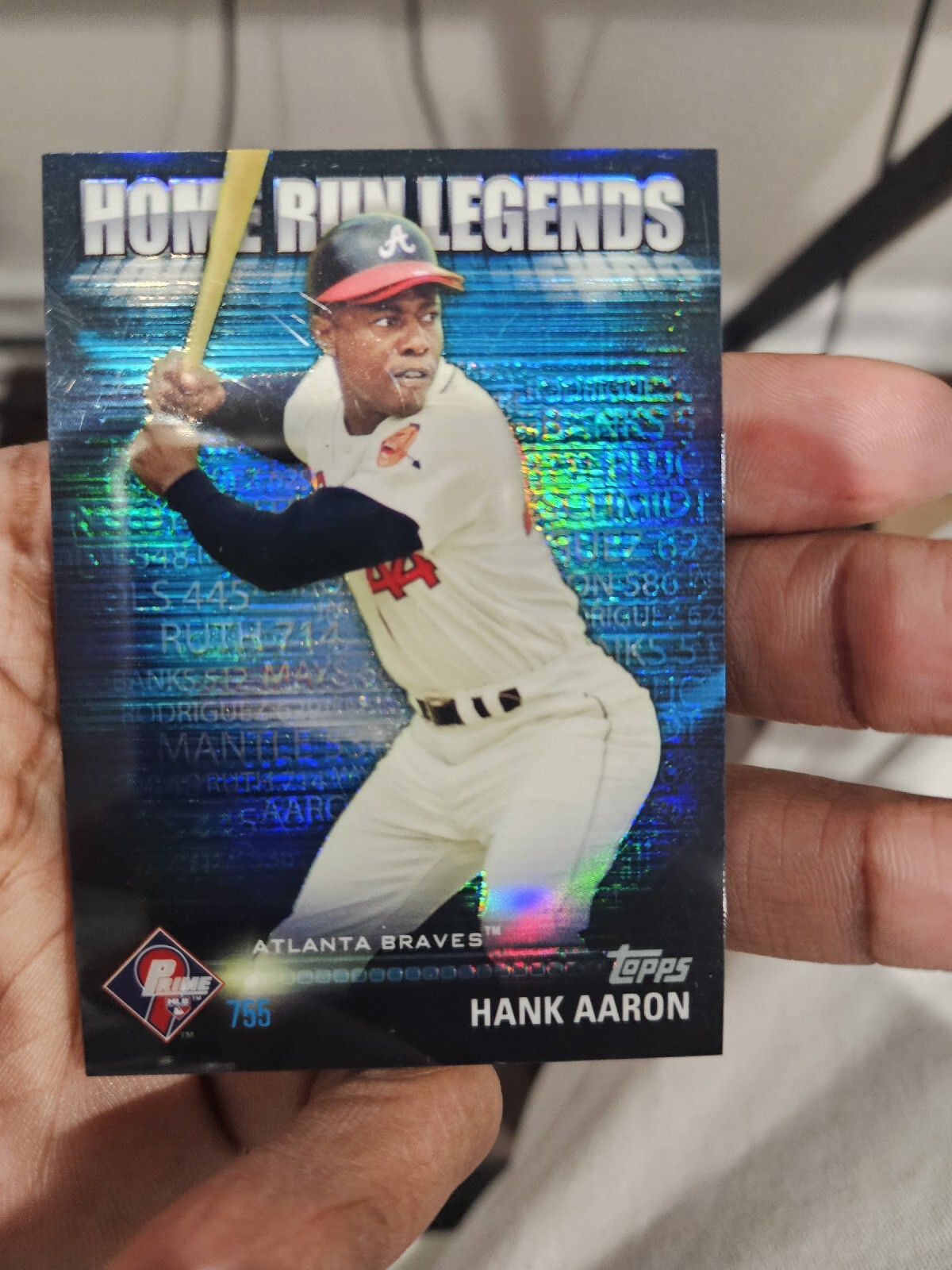 HANK AARON ATLANTA BRAVES HOME RUN LEGENDS TOPPS 2012 PRIME HRL1 #755 ...