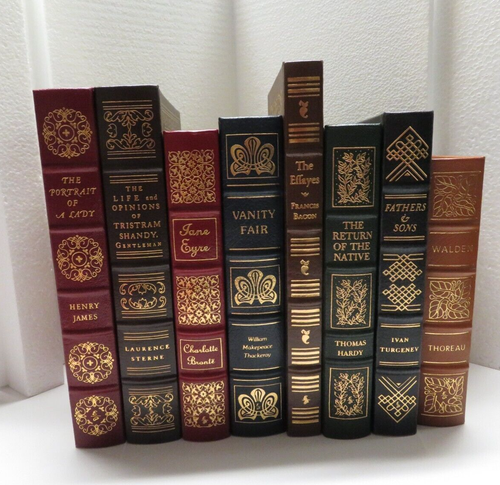 Vintage Leatherbound Set of 8 Franklin Mint Books/Gilded Pages | eBay