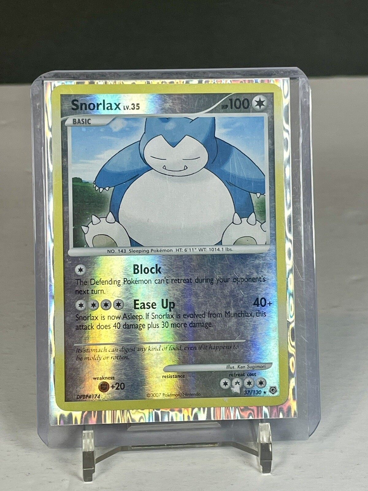 Rare 2007 Snorlax (Reverse Holo) 37/130 - Diamond and Pearl Base Set ...