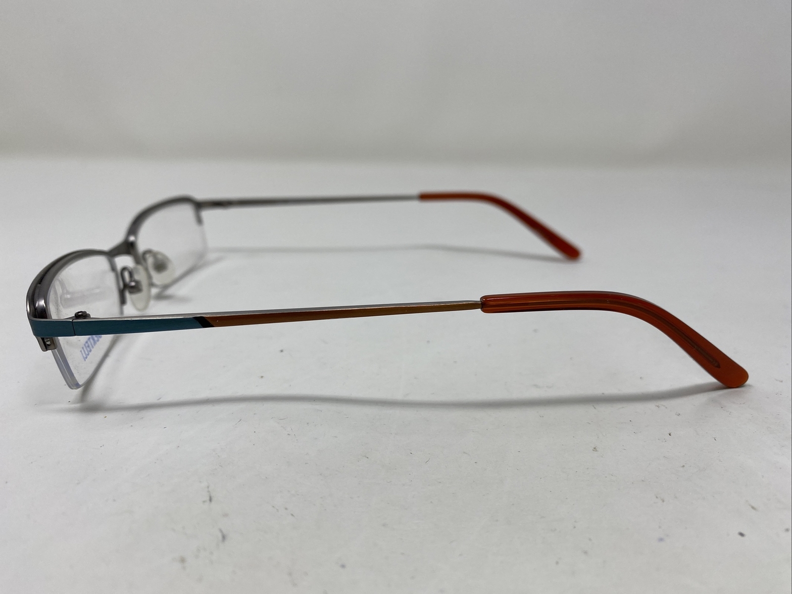 Bertelli Eyeglasses Frame B 661 c.2 49-18-135 Blue/Gunmetal Half Rim ...