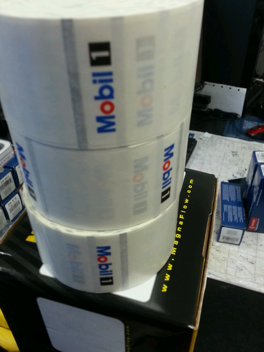 MOBIL 1 Oil Change Stickers ( 500 Stickers) Oil Change Sticker 4 x 6.5 ...