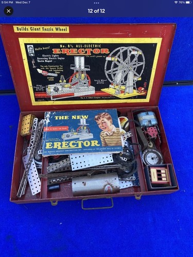 Vintage Gilbert No. 8 1/2 All Electric Erector Set | eBay