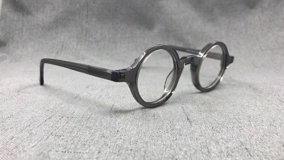 Small Size Hand Made Vintage Round Wood Eyeglass Frames Full Rim Retro ...