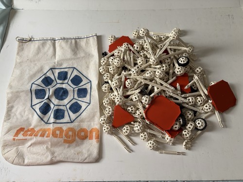 Vintage 1980's Ramagon Builder Construction Set Pieces w/Bag by ...