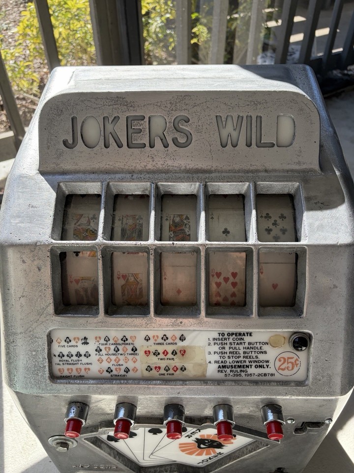 Vintage 1957 Metro Machine Co Jokers Wild Slot Machine Needs Work | eBay