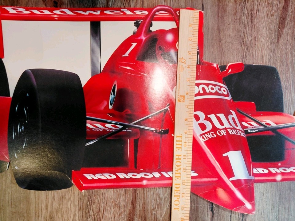 Vintage Budweiser Formula 1 Race Car Sign Display Man Cave Decor | eBay