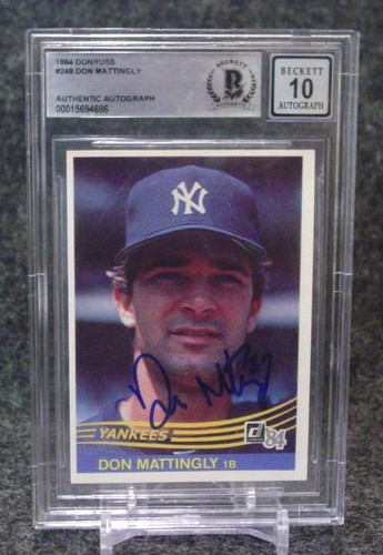 DON MATTINGLY - Signed/Autographed 1984 Donruss RC Rookie - BAS Beckett ...