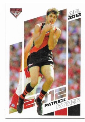 2012 SELECT HERALD SUN ESSENDON BOMBERS PATRICK RYDER COMMON CARD # 58 ...