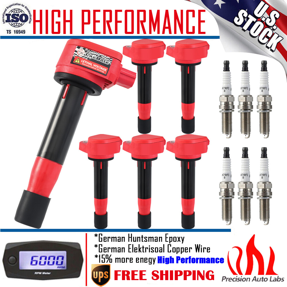6X Ignition Coils + 6X Spark Plugs for 2009-2015 Honda Pilot Odyssey ...