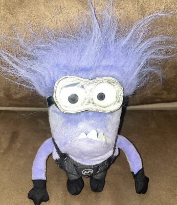 EVIL PURPLE MINION DESPICABLE ME HANG ANYWHERE PLUSH COIN PURSE | eBay