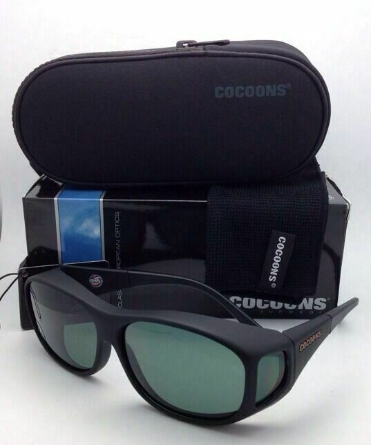 Polarized COCOONS Sunglasses C402G Medium Fits Over Rx Eyeglasses Black ...