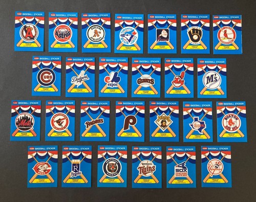 1989 Fleer Baseball Complete Team Logo Sticker Set of 26 Cards - Free ...