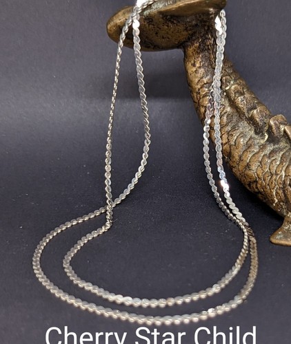 Sterling 925 silver long flashy serpentine link chain necklace | eBay ...