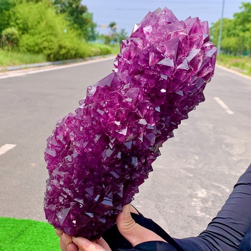 5.15LB Newly discovered octahedral crystals of purple potassium alum | eBay