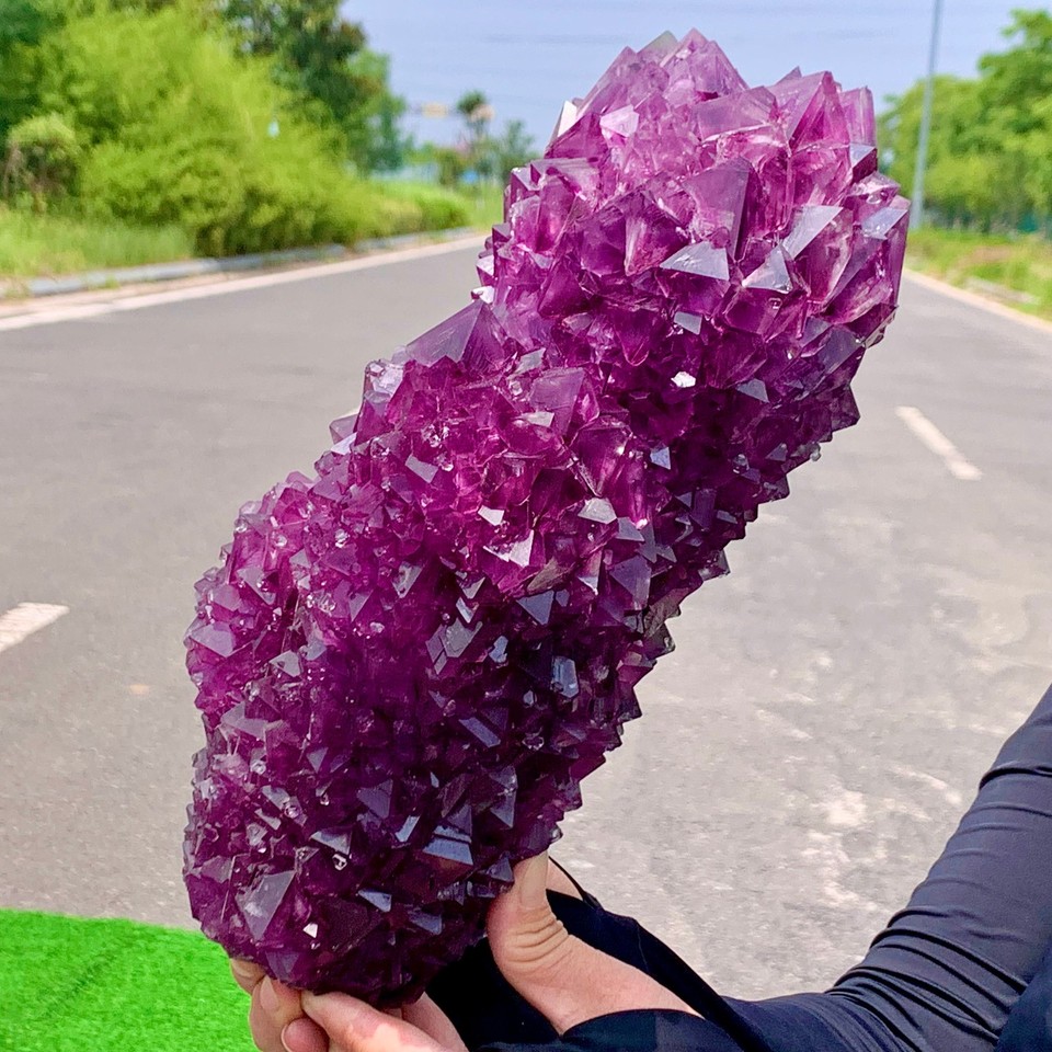 5.15LB Newly discovered octahedral crystals of purple potassium alum | eBay
