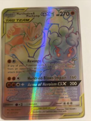 Pokémon TCG Marshadow & Machamp Tag Team GX Unbroken Bonds 221/214 Holo ...