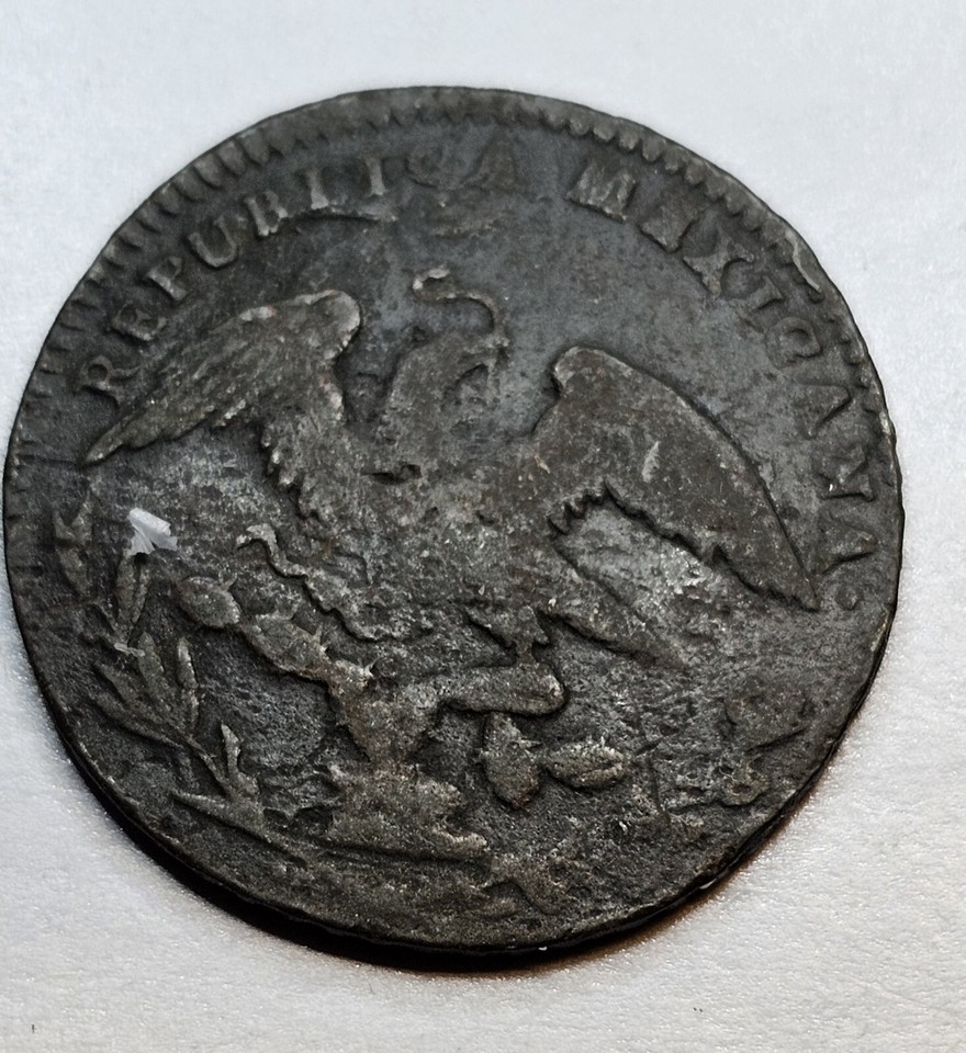 Mexican Federal Coinage 1/4 Real Coin 1836 Mo KM# 358 Mexico Quarto ...