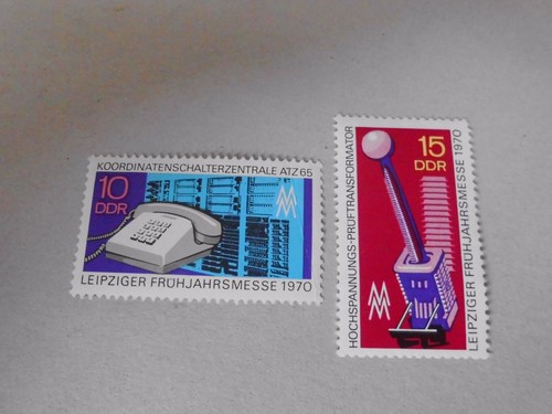 GDR stamps 1970: M.1551 + 1552, Leipzig Spring Fair 10 + - 15 Pf, mint ...