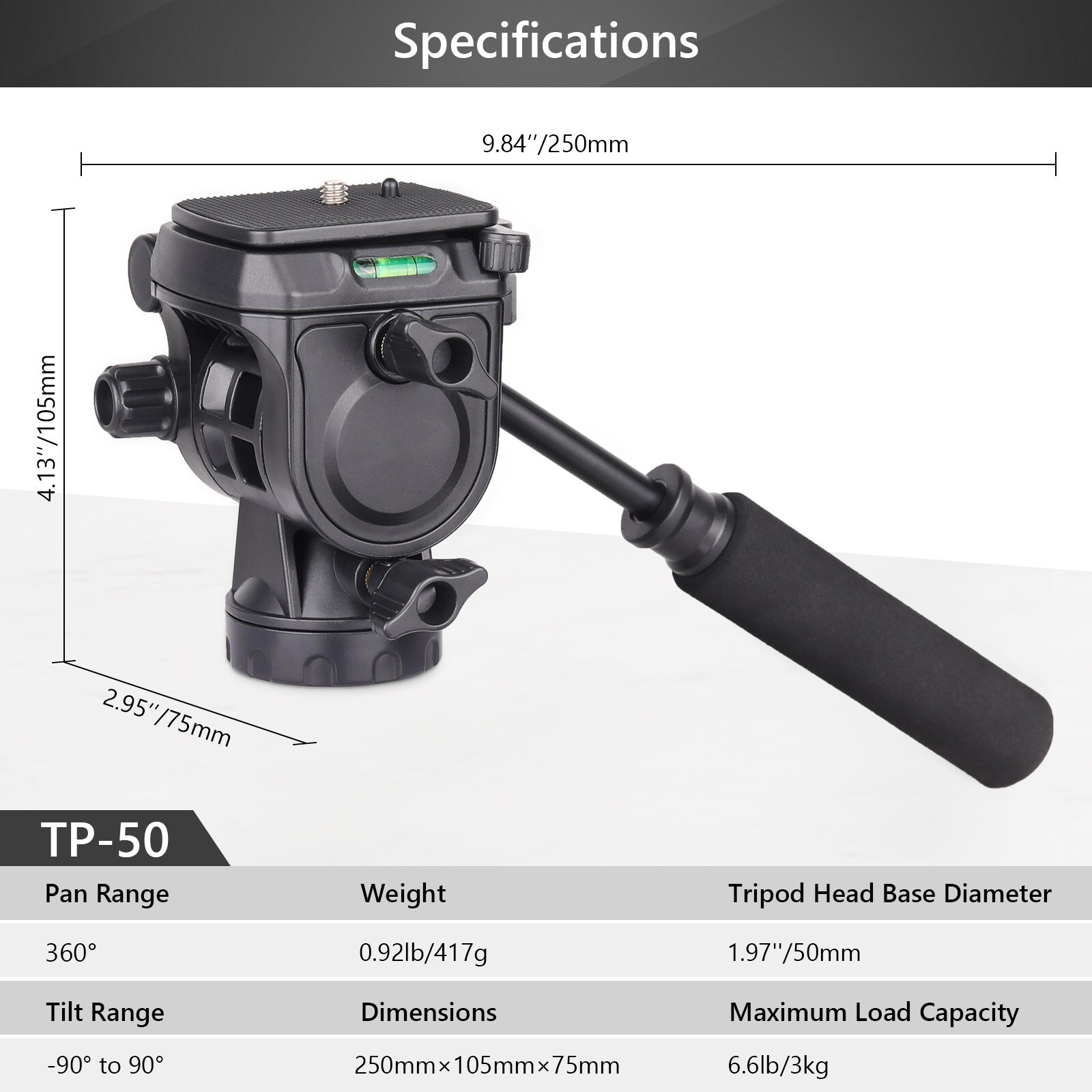 ARTCISE Video Tripod Head Fluid Head Camera Tripod Head For Photography ...