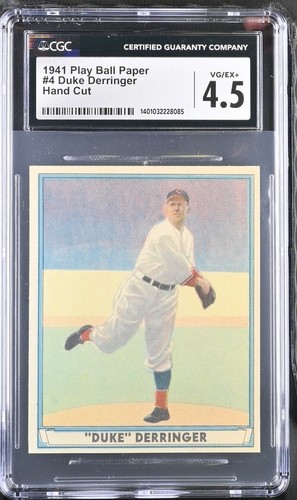 1941 PLAY BALL PAPER SET #4 DUKE DERRINGER CGC 4.5 VG/EX+ 269 | eBay