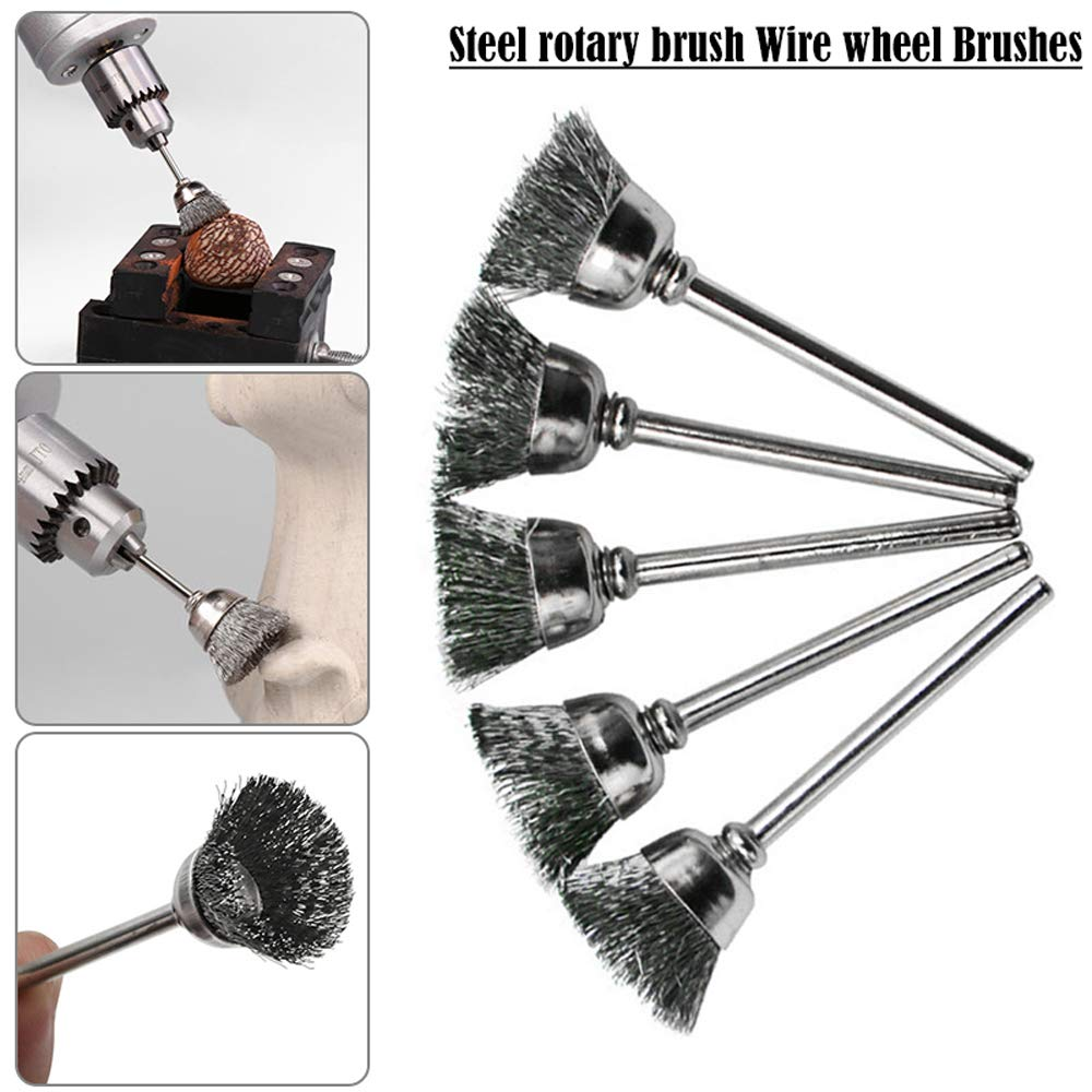 60 Pcs Wire Brushes Set Steel Wire Wheels Pen Brushes Set Kit ...