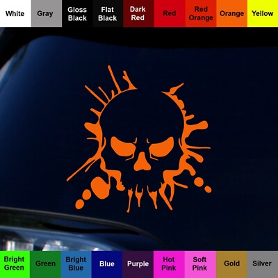 Skull Sticker - Splash Decal | eBay
