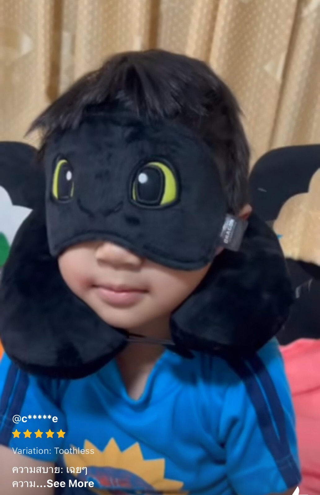 12"How to Train Your Dragon3 Toothless Doll Toy Travel Neck Rest Pillow ...