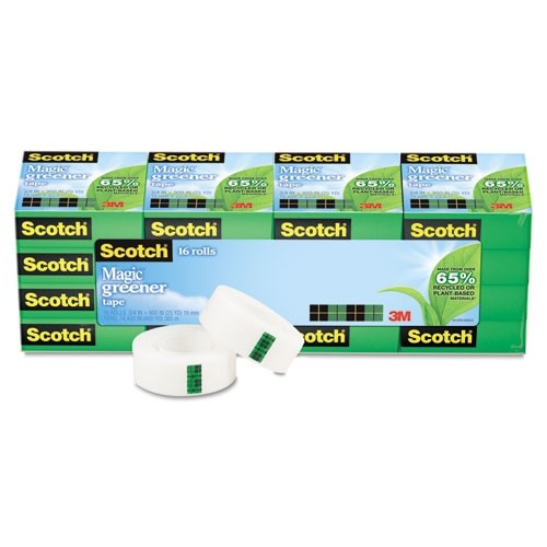 Scotch Magic Greener Tape Standard Width 3/4 X 900 Inches Boxed 16 ...