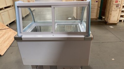 Second Hand! Ice Cream Showcase Hard Ice Cream Freezer Cabinet 220V 10 ...