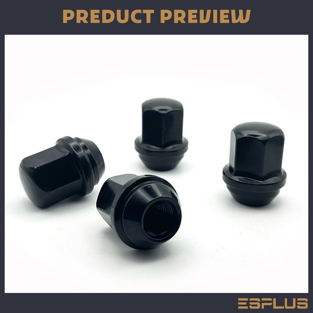24Pc GMC OEM Lug Nut Black M14x1.5 Fit Acadia/Canyon/Savana/Sierra ...