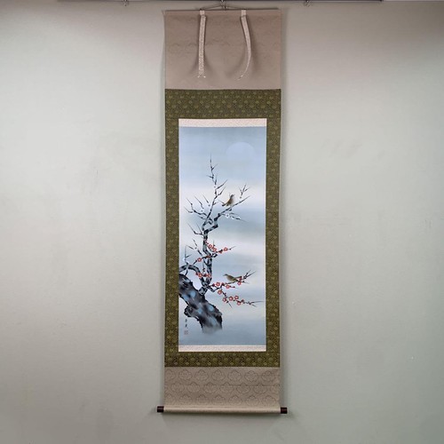 Nightingale Plum Blossoms Japanese Hanging Scroll Kakejiku Asian Art ...