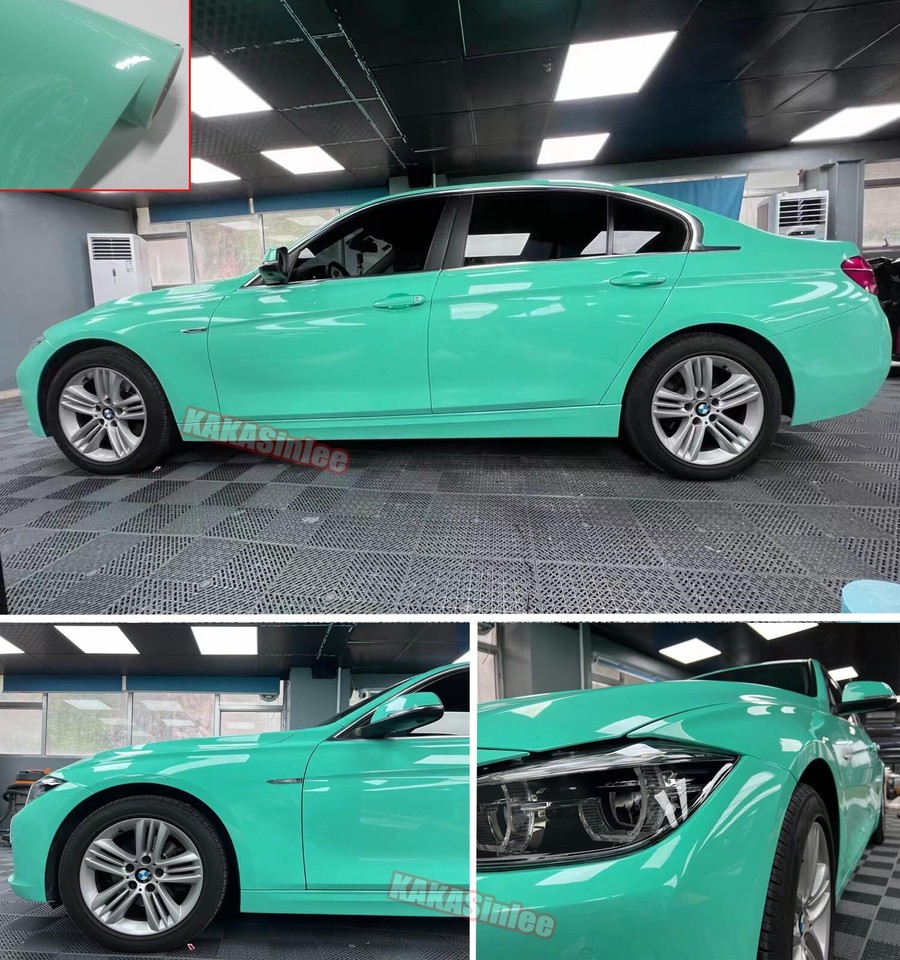 Smooth Solid Green Chrome Metallic Full Car Vinyl Wrap SUV Stretch ...