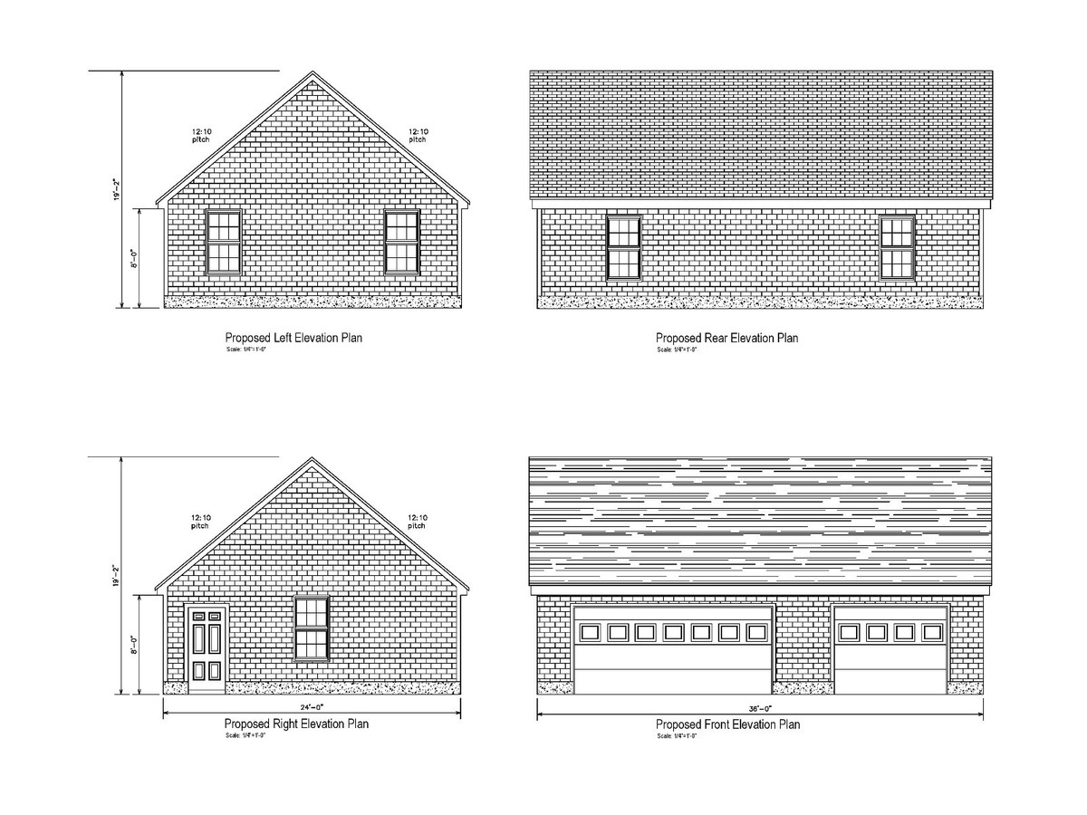 Pitch 3 Car Garage Plans