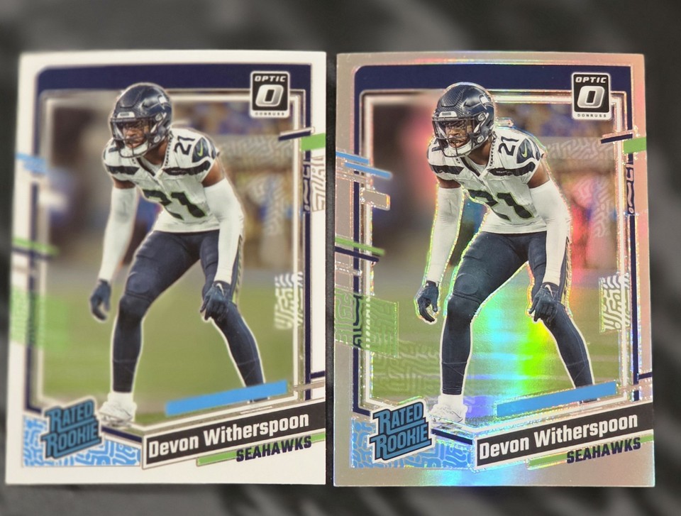 Devon Witherspoon 2023 Donruss Optic Holo #292 Rated Rookie + Base ...