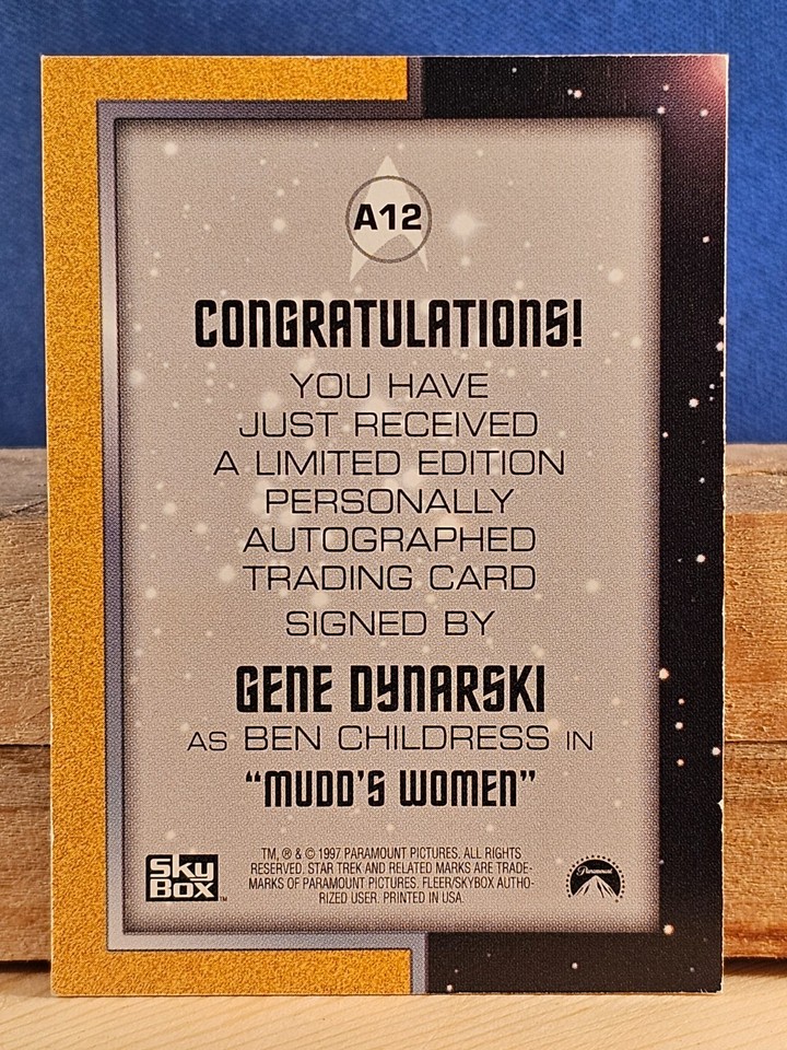 Star Trek The Original Series season 1 autograph A12 Gene Dynarski Ben ...