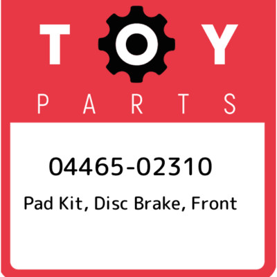 04465-02310 Toyota Pad kit, disc brake, front 0446502310, New Genuine ...