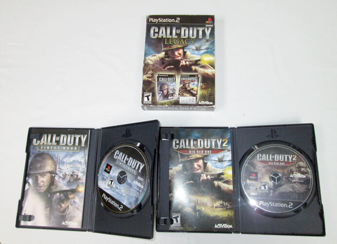 PS2 Call of Duty Legacy Sony 2 Games Finest Hour & Big Red One 2007 ...