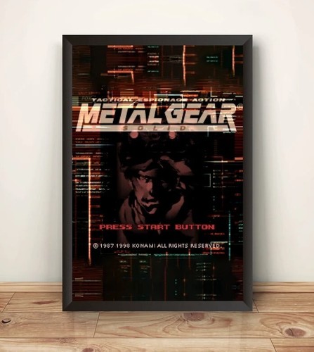 MGS Snake Press Start Title Screen Premium Poster | eBay