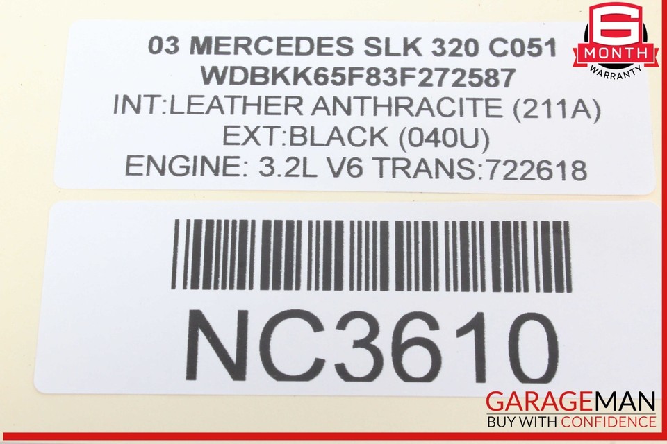 97-04 Mercedes R170 SLK320 SLK230 Engine Control Module Unit ECU ECM ...