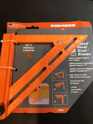 Swanson Orange Speed Square TOSB01 Composite 7 in Speed Bevel Or Use As ...