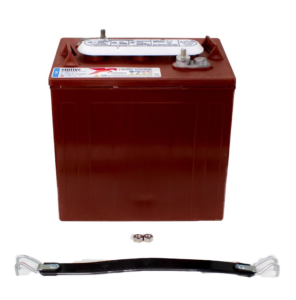 x4 | Trojan T-605 6 Volt 210Ah Flooded Lead Acid GC2 Deep Cycle Battery ...