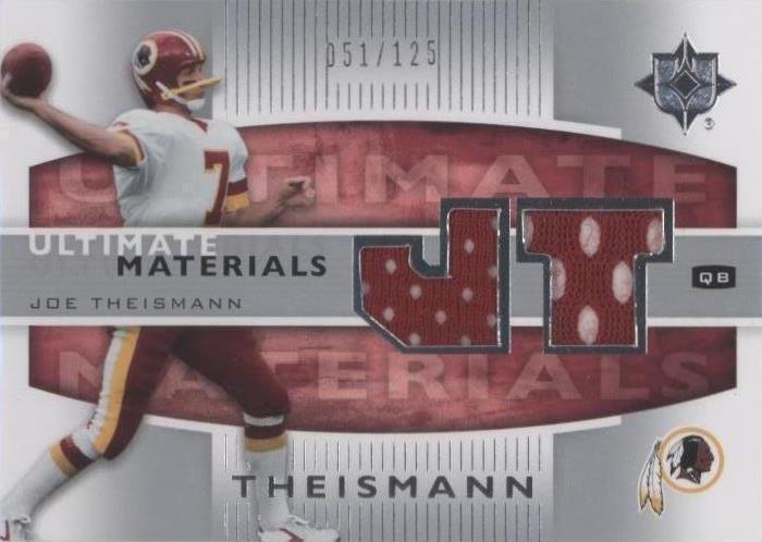 2007 Ultimate Collection - Ultimate Materials Joe Theismann #UM-JT /125 ...