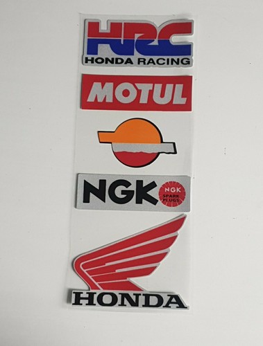Motorcycle Sticker Decal Sheet For Honda HRC Repsol Blue Red 21.5 x 8 ...