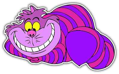 Cheshire Cat Kids Cartoon Car Bumper Window Locker Vinyl Sticker Decal ...