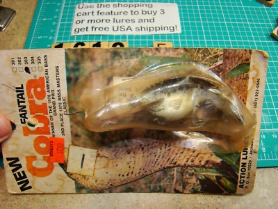 V1619 F ACTION LURES FAN TAIL COBRA FISHING LURE NEW ON CARD NOC | eBay